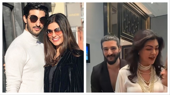 Rohman Shawl sneaks into Sushmita Sen's frame for a pic, exes refuse ...