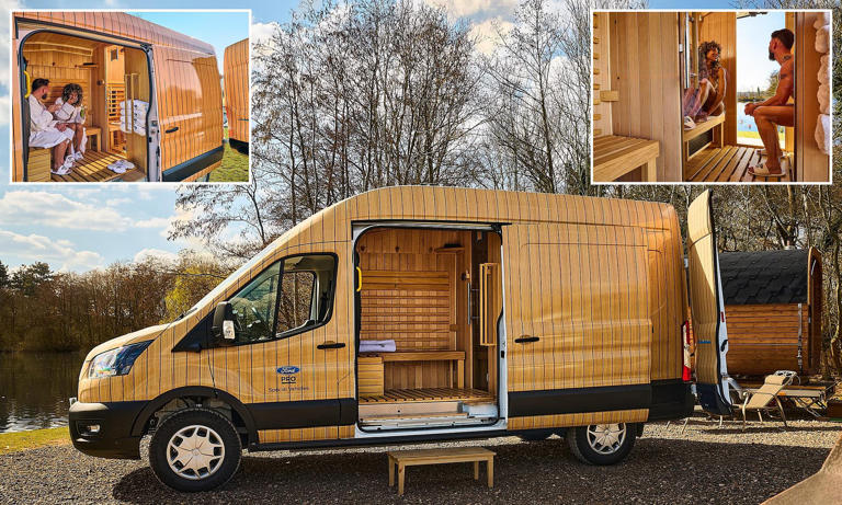 Ford turns electric Transit van into a mobile SAUNA