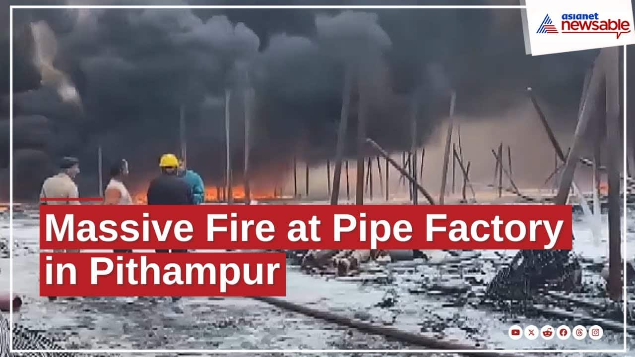 Massive FIRE Erupts at Pipe Factory in Pithampur, Firefighters Rush to ...