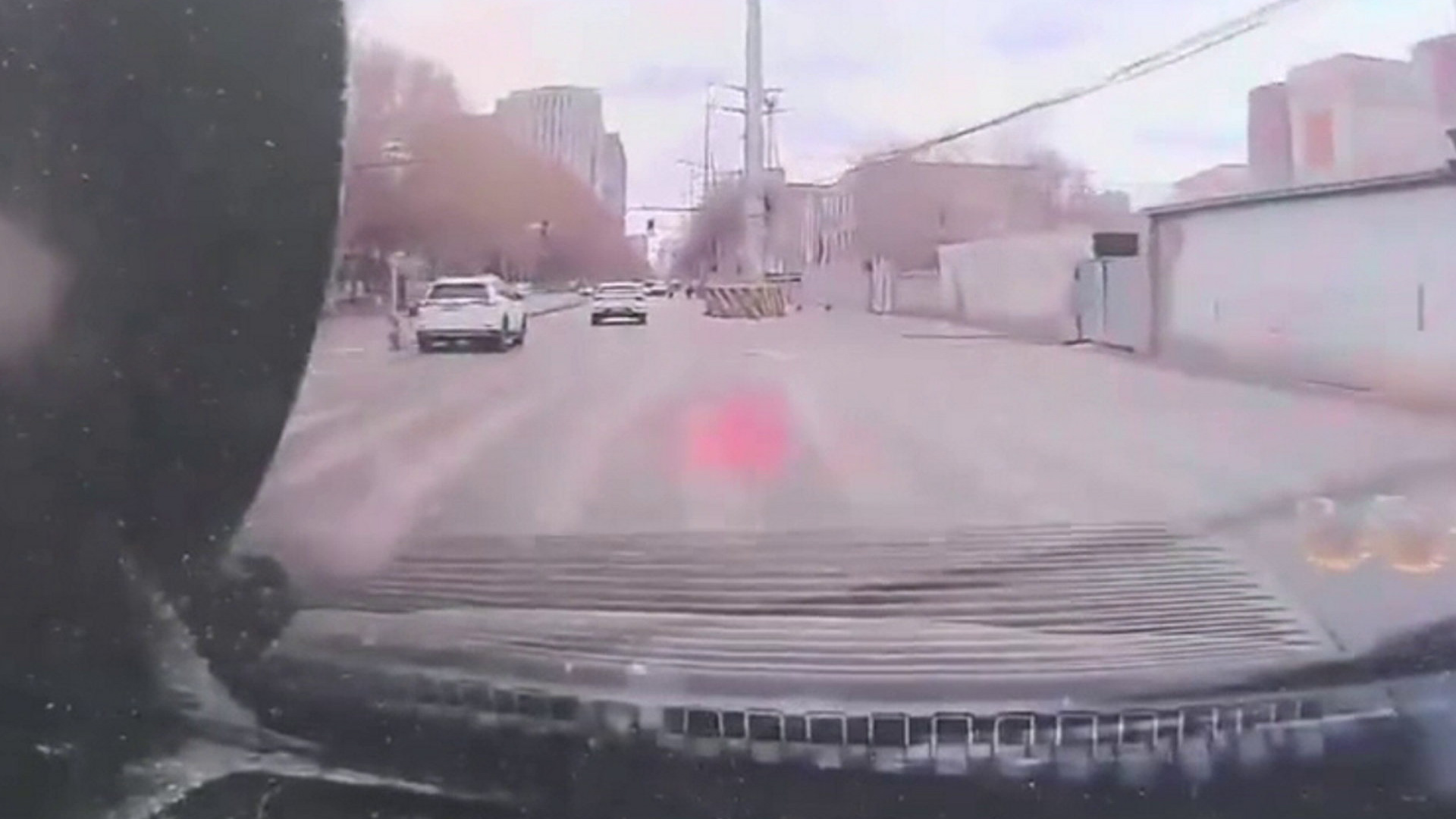Heartstopping moment manhole cover hit driver's windshield
