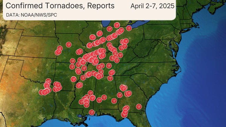 Early April Tornado Outbreak Spawned EF3s in Five States: Over 130 ...