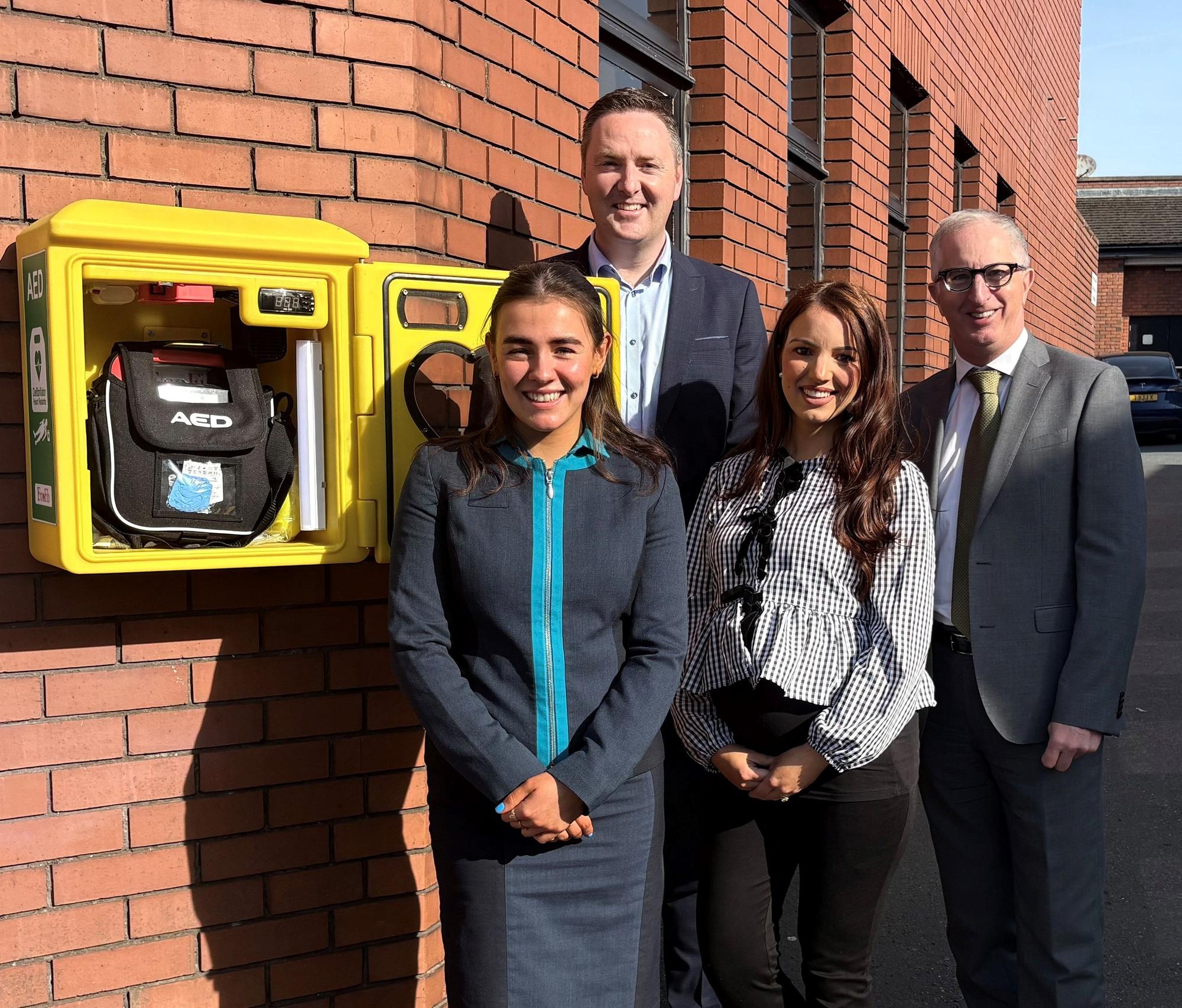 Bank of Ireland installs defibrillator machine in Glengormley branch