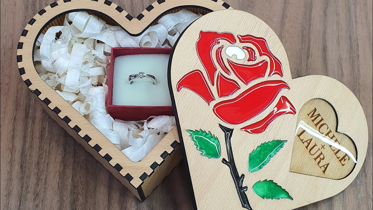 Heart-Shaped Epoxy Resin Ring Box – A Symbol of Eternal Love