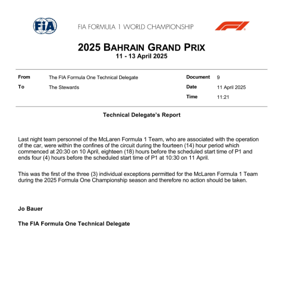 McLaren viola il coprifuoco in Bahrain mentre lavorano fino a tarda notte