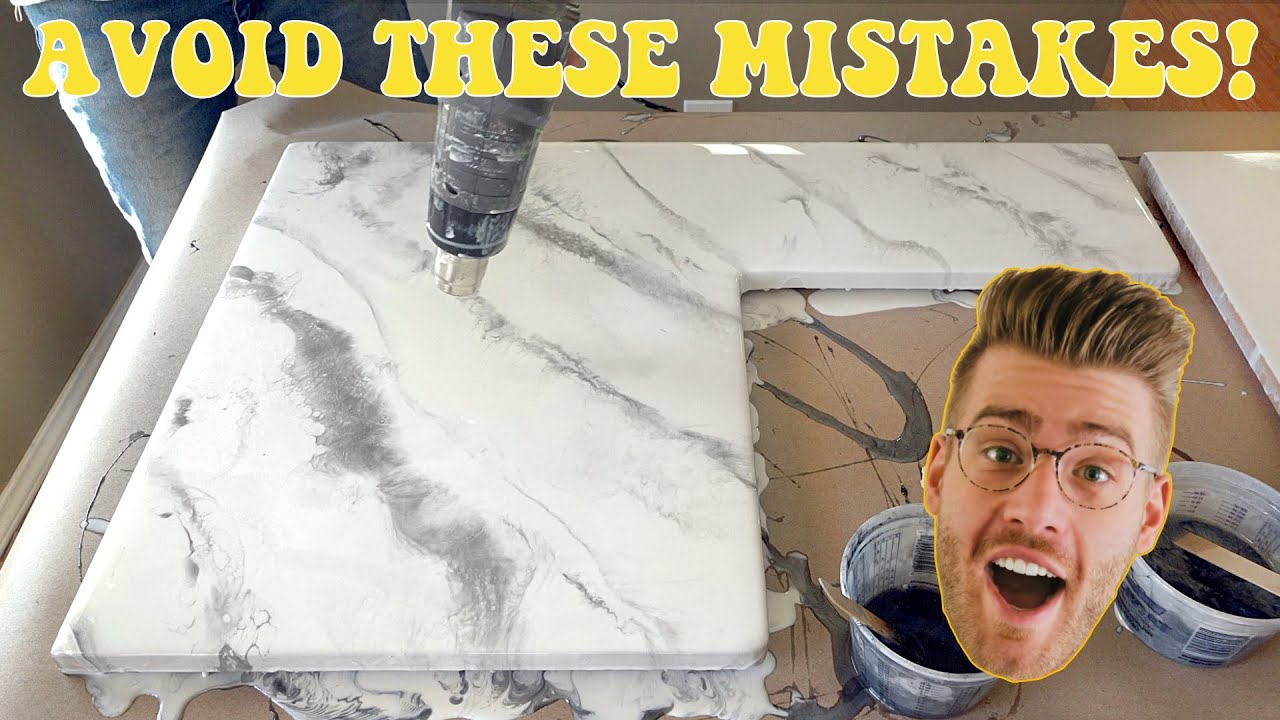 How to Pour DIY Epoxy Marble Countertops | Step-by-Step Tutorial