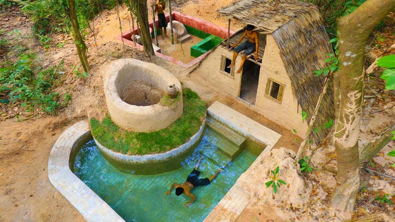From Scratch: Building a Gym, Water Source, Pool & Home in the Wild!