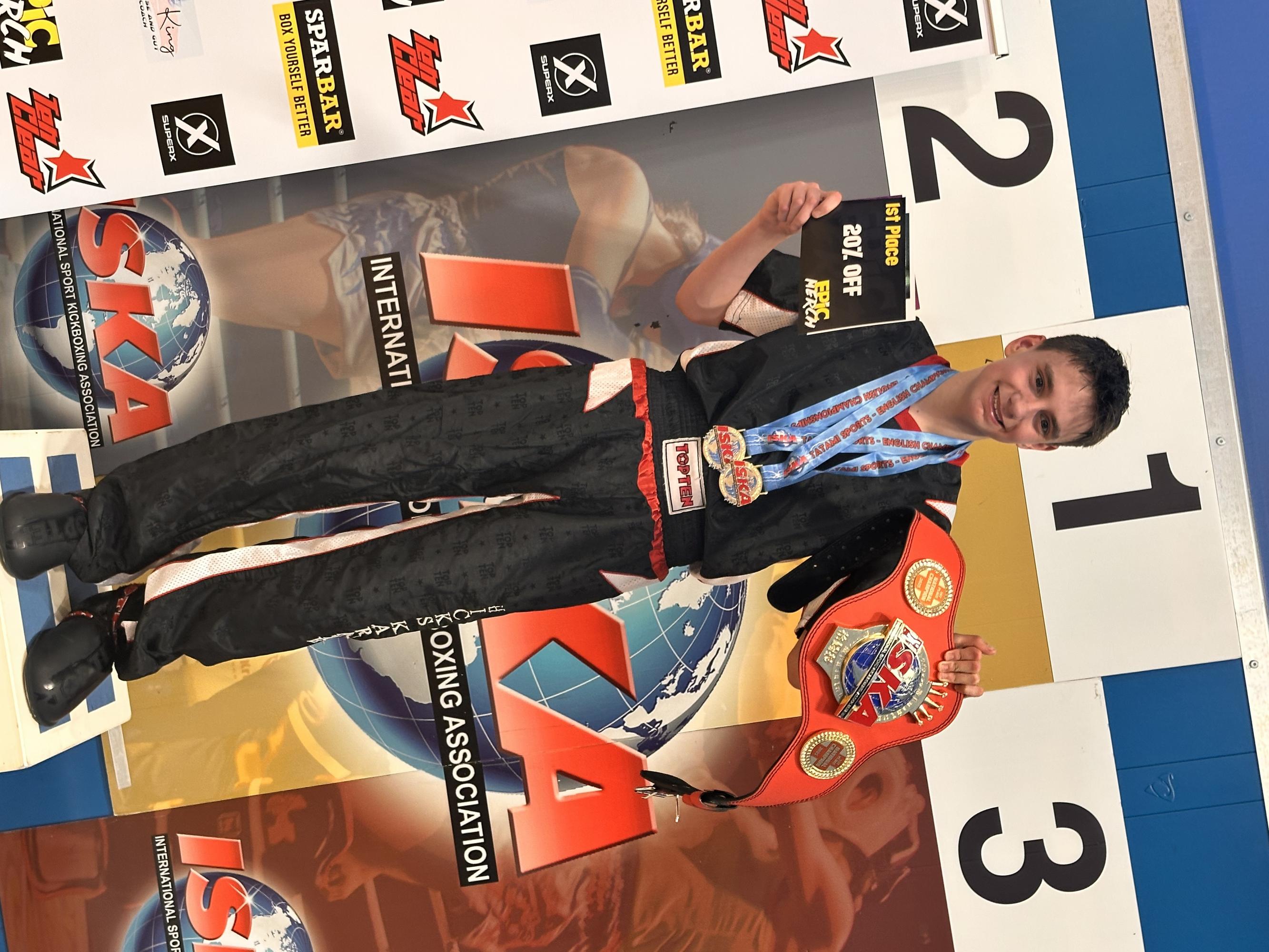 Harlee and Josh pick up English kickboxing titles to qualify for a ...