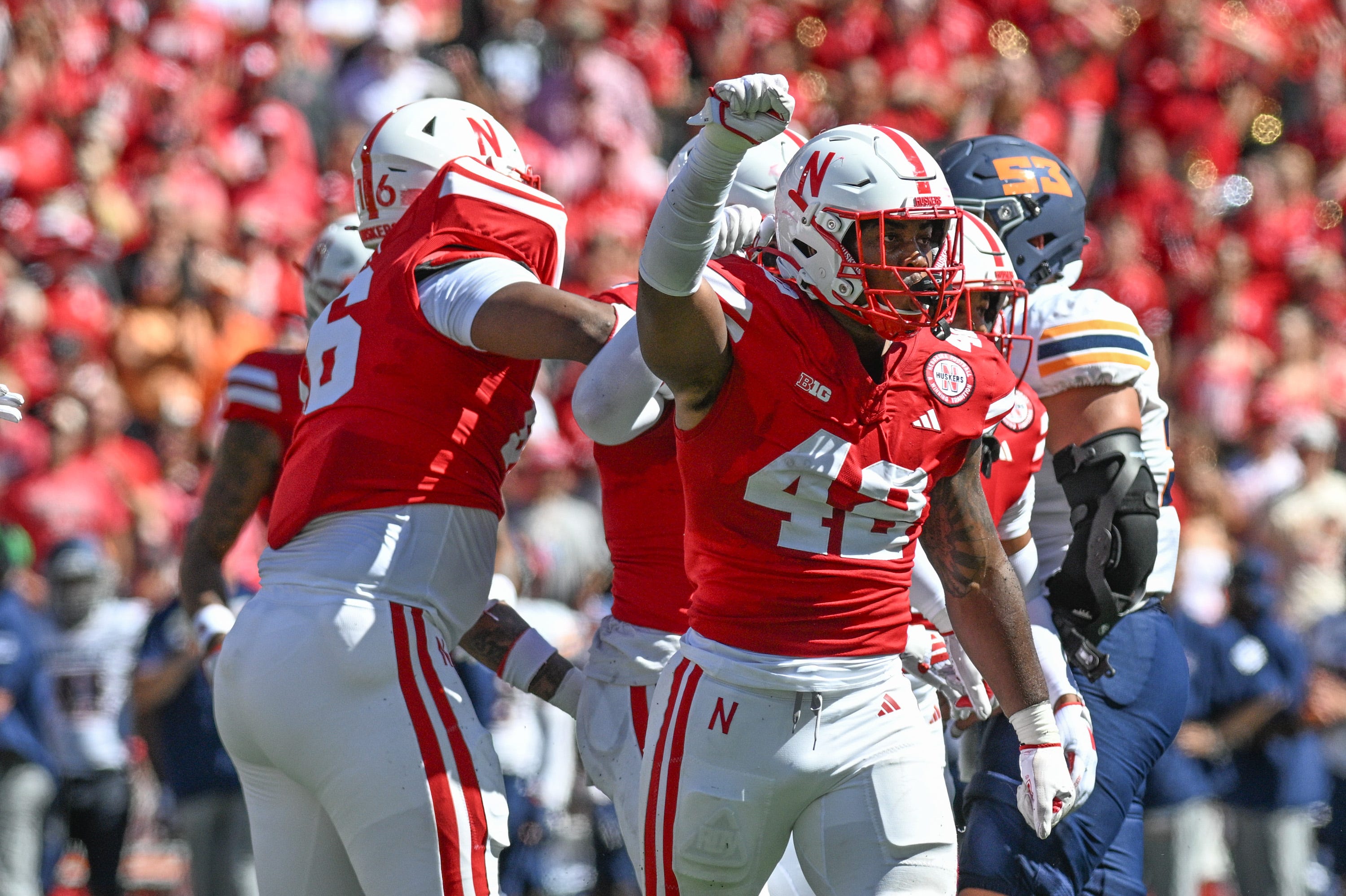 Former Nebraska linebacker Mikai Gbayor reenters the transfer portal