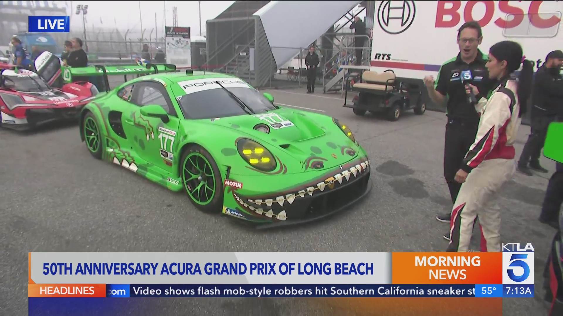 Smile! AO Racing's Rexy is ready for the Grand Prix of Long Beach