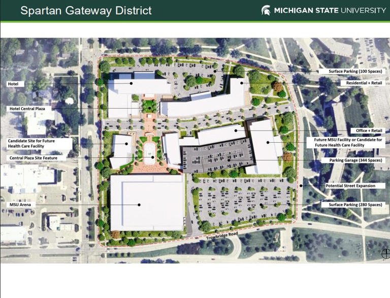 MSU Board approves $150-million ‘Spartan Gateway District’ that includes new arena on campus