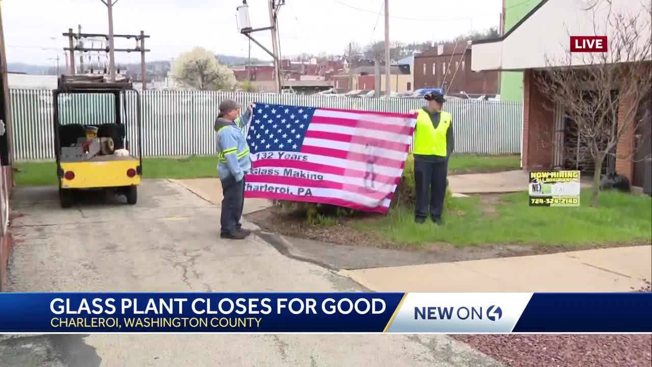 Lunch bell rings for the last day at Charleroi glass plant
