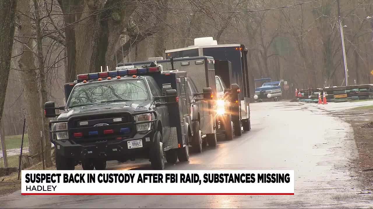 Hadley man back in federal custody following FBI raid