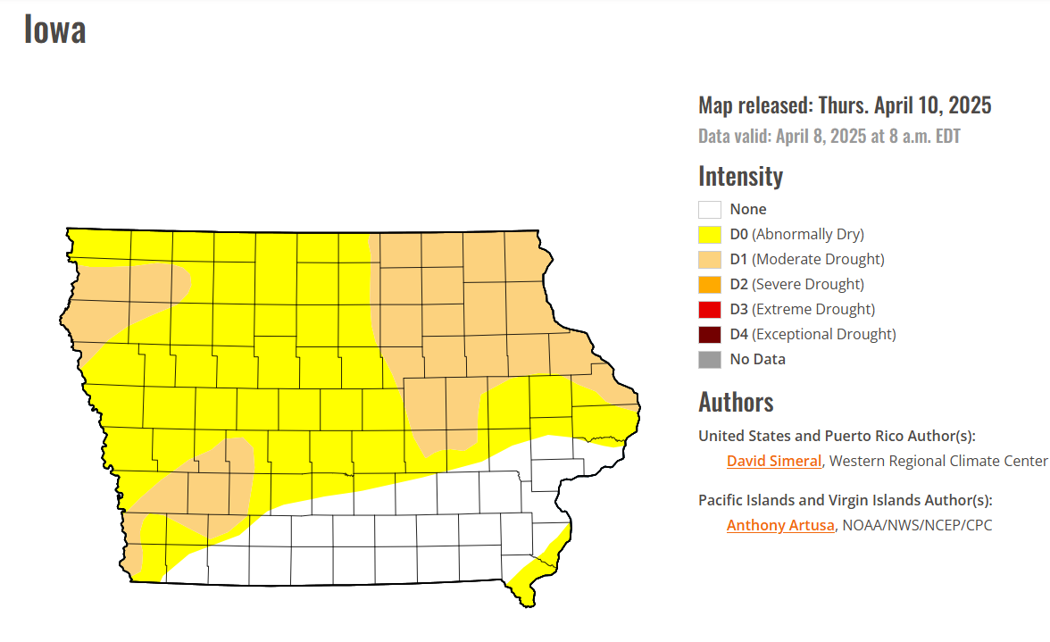 Latest drought monitor shows improvements in Iowa. See where March rain ...