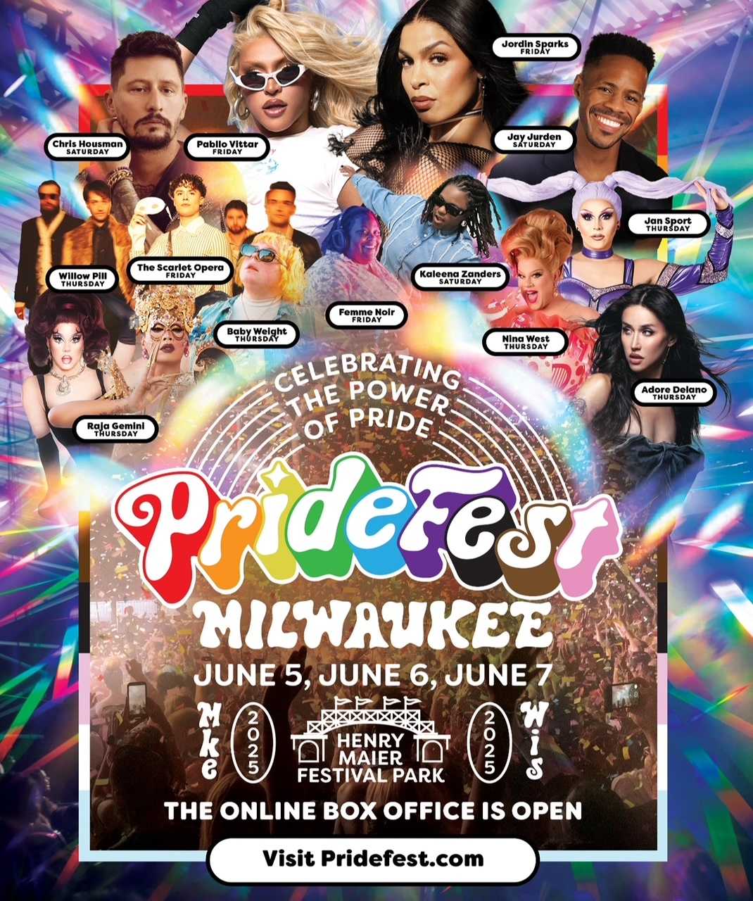Milwaukee Pride announces 2025 PrideFest headliners