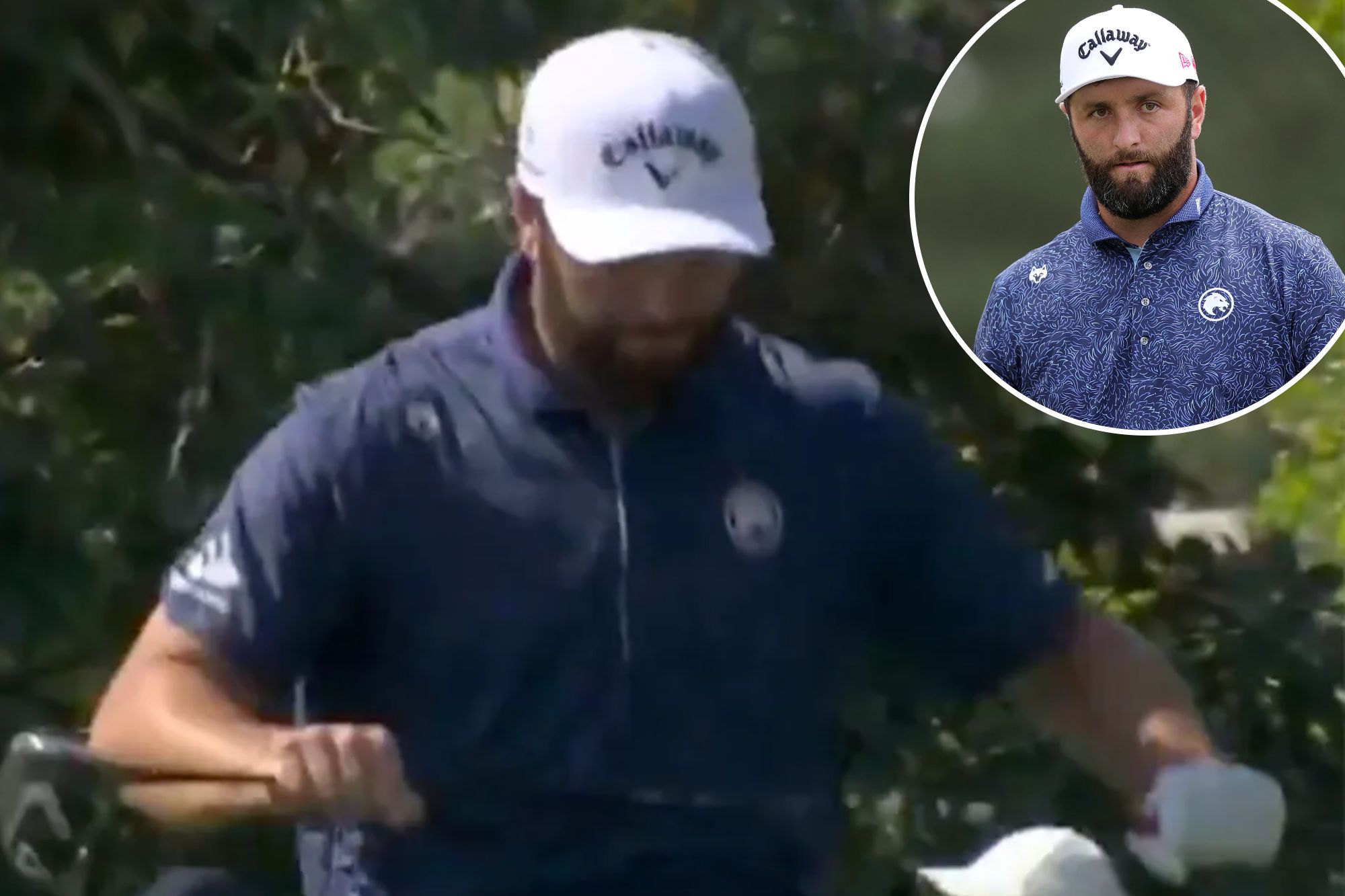 Jon Rahm nearly snaps club during frustrating first round in Masters ...