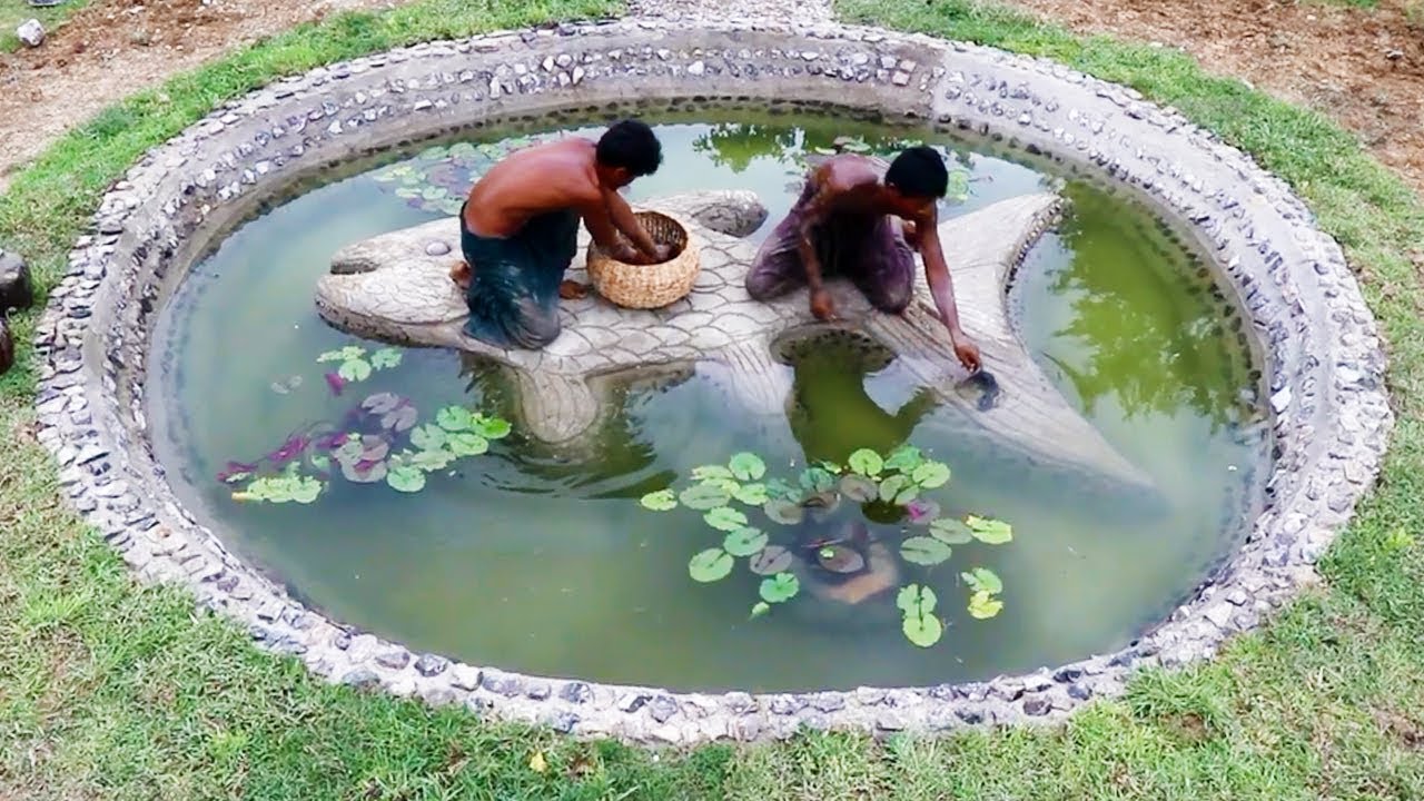Building a Stone Fish Pond | Step-by-Step Construction!