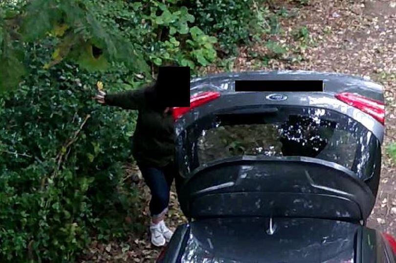 Fly-tipping pair caught on 'covert' CCTV dumping garden waste in layby