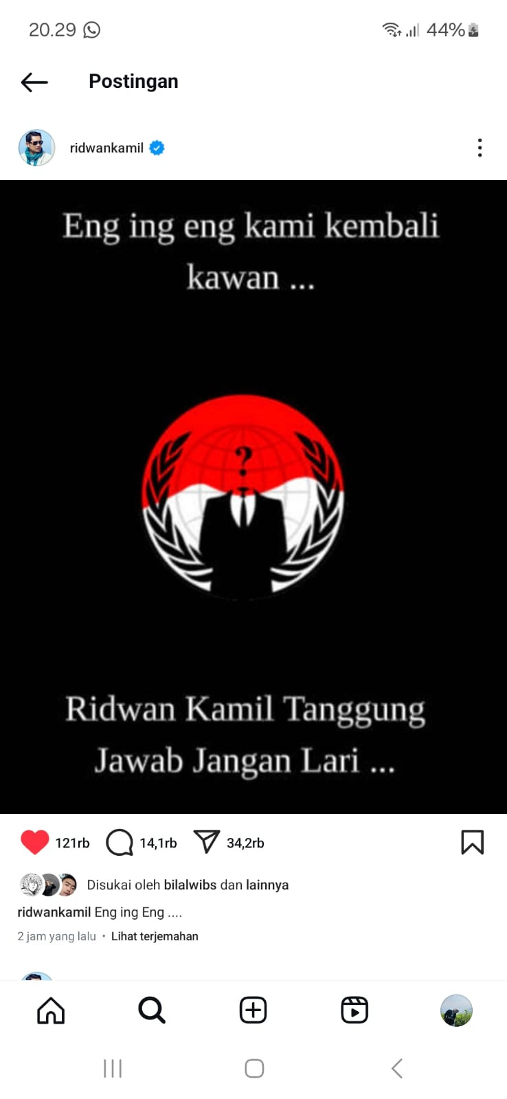 Akun Instagram Diretas, Ridwan Kamil Lapor META