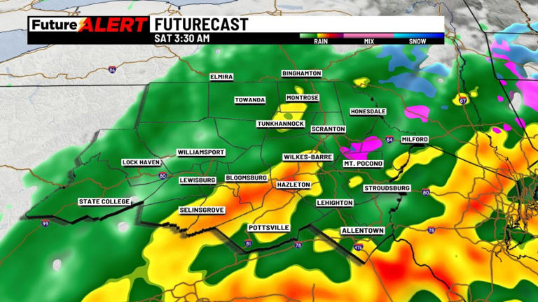 Higher elevations in NEPA could see weekend snow