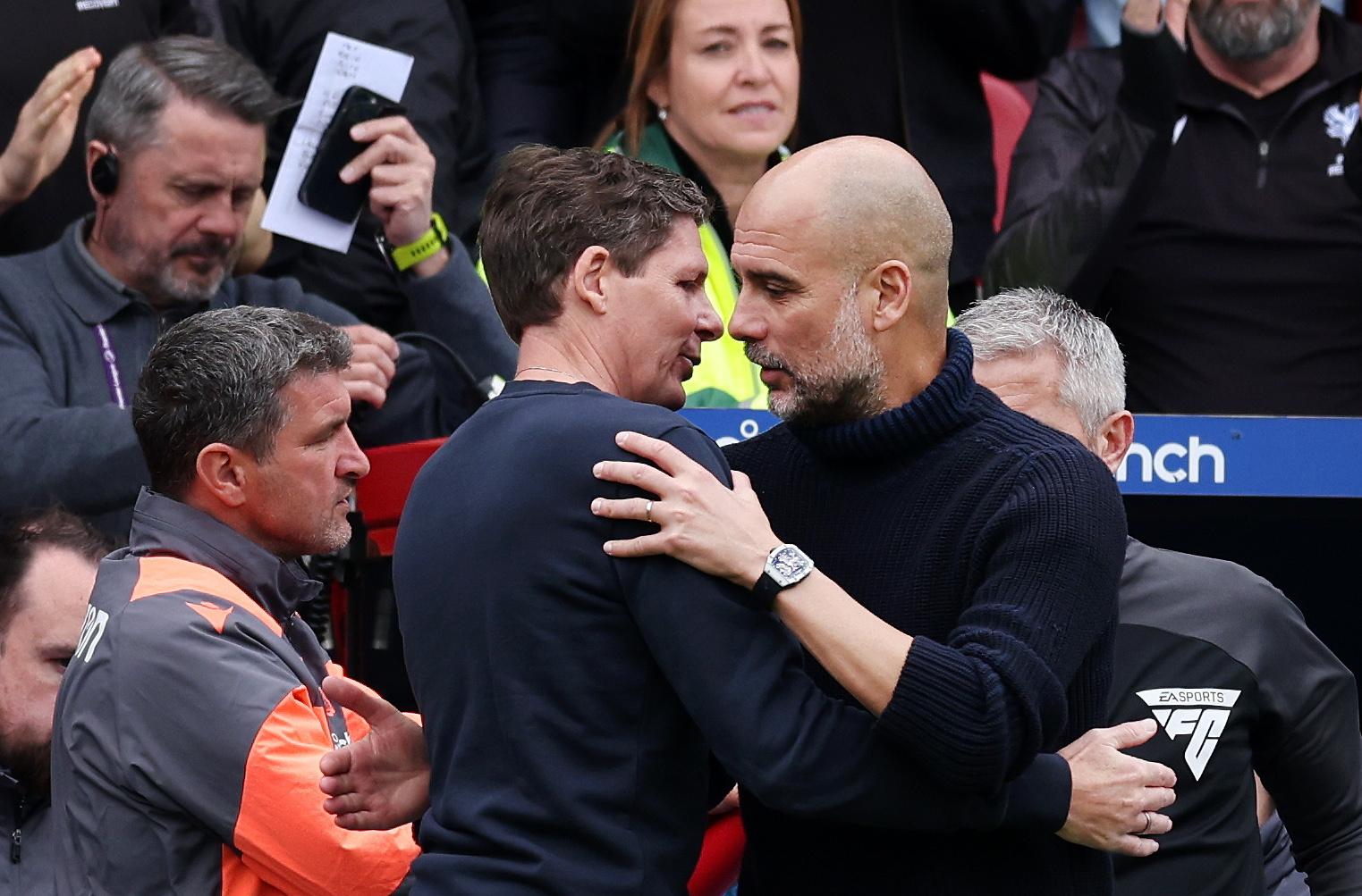 Vor ManCity gegen Crystal Palace: Guardiola "bewundert" Glasner
