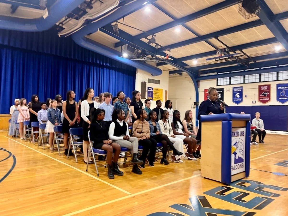 Parker Jr. High Inducts 47 Students into National Junior Honor Society