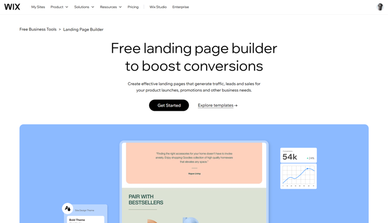 How to build a powerful landing page with Wix
