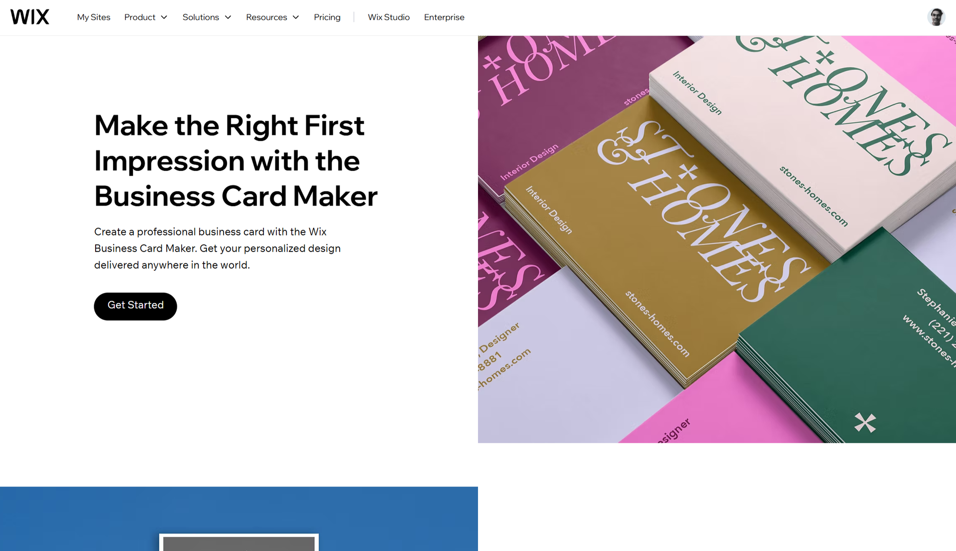 How to make a professional business card with Wix