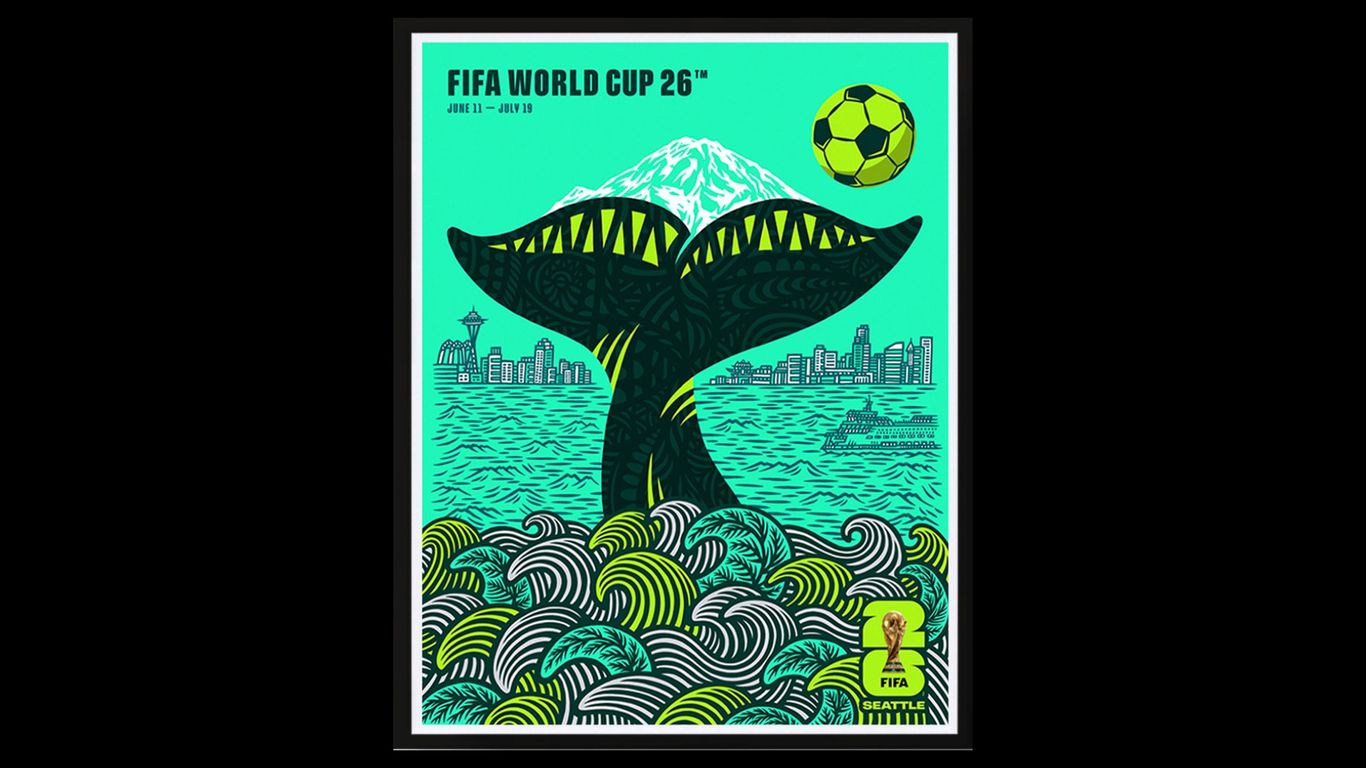 Seattle's orca-inspired poster makes waves for FIFA 2026