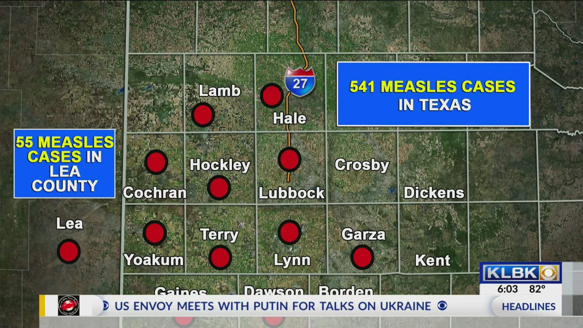 Measles cases at 541 in Texas, increase since Tuesday update