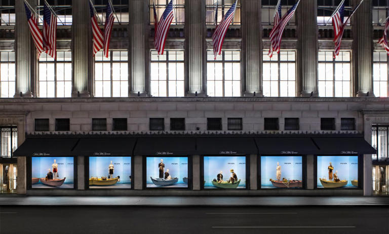 Saks Devotes Flagship Windows to Prada's Days of Summer Collection