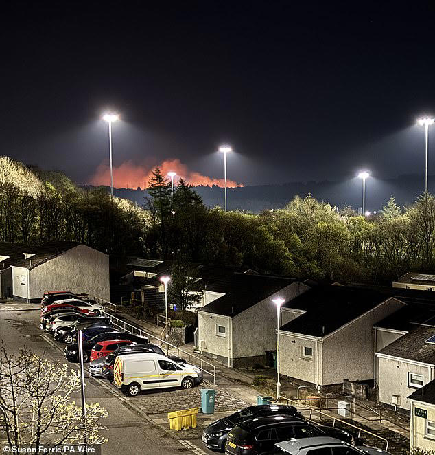 Red alert over wildfire peril as huge blazes sweep Scotland.