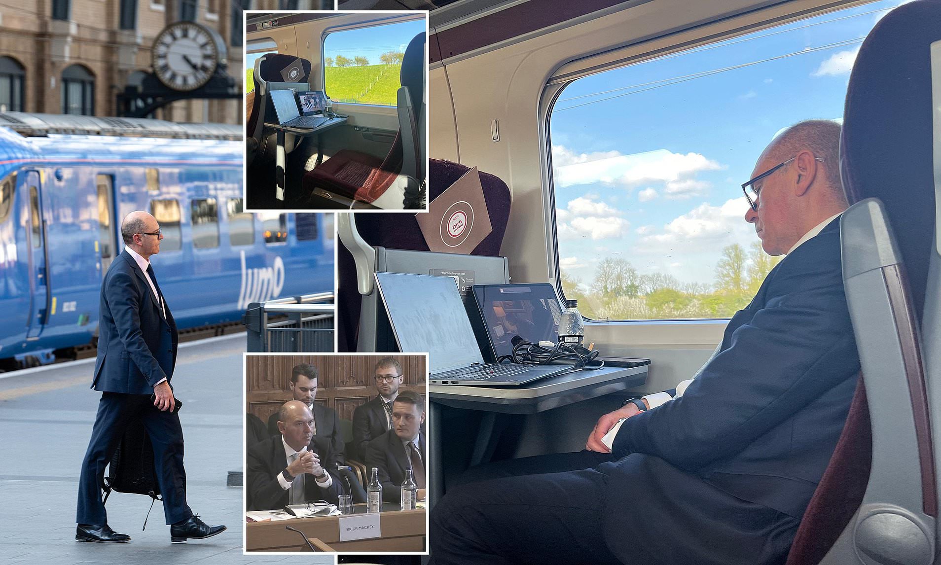 NHS boss Sir Jim snoozes in first-class after vowing to 'pick up pace'