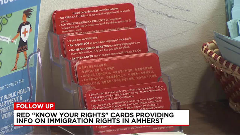 Amherst providing red cards with information on immigrant’s ...