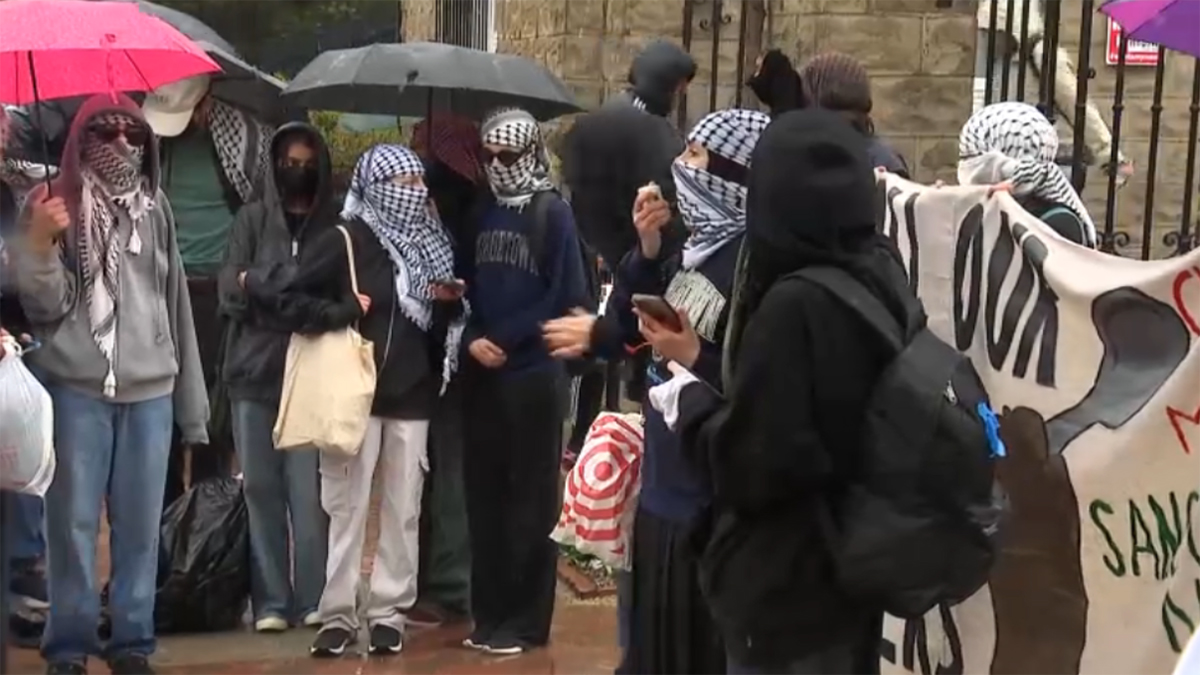 Students protest at Georgetown as Trump administration revokes student ...