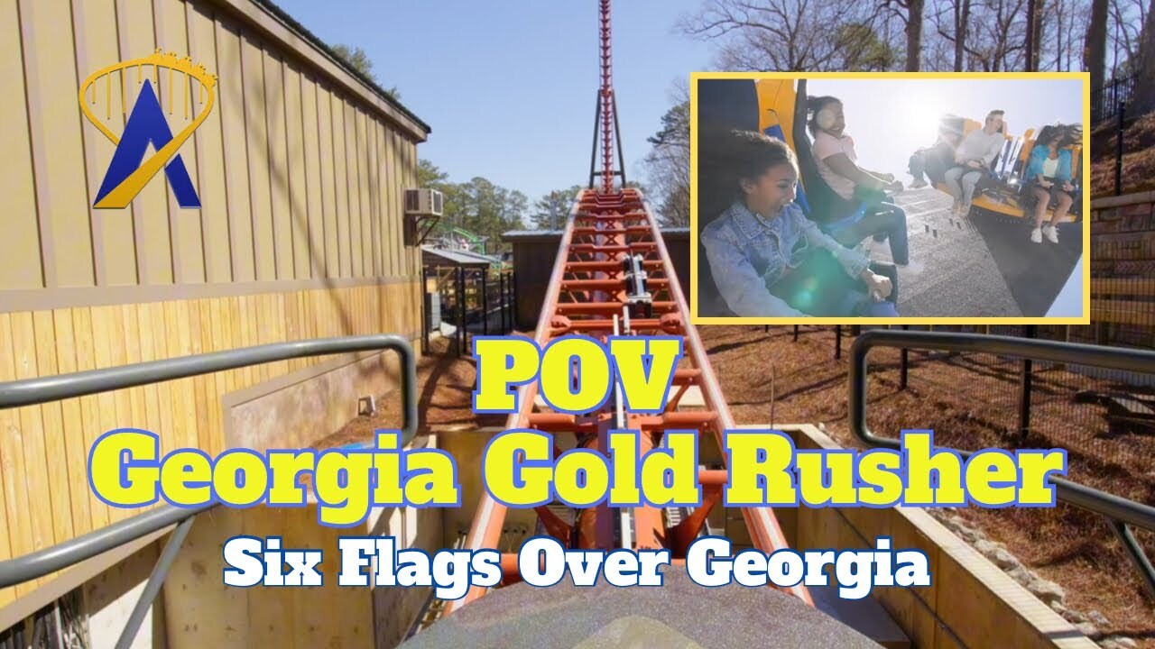 Georgia Gold Rusher POV - Six Flags Over Georgia