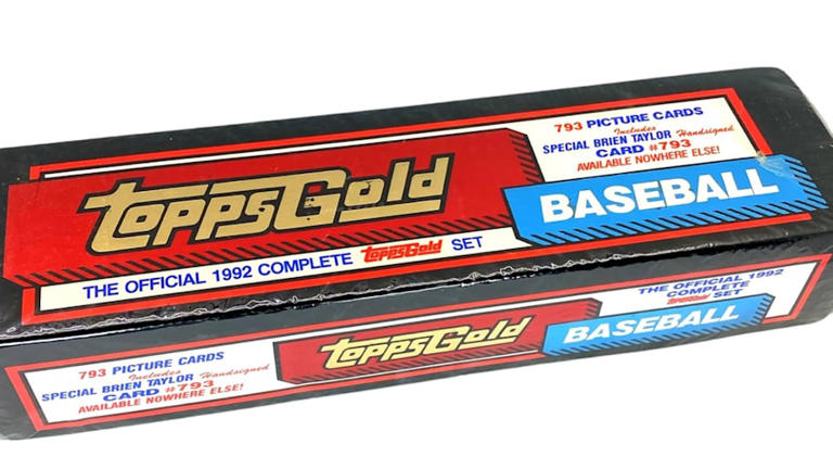 Brien Taylor Auto And The Complete Topps Gold Card Set