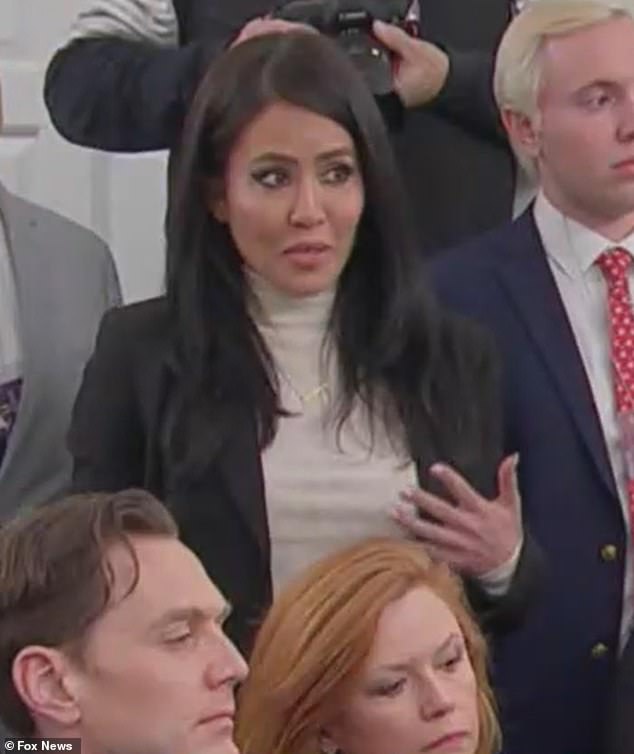 Glamorous reporter sets White House briefing room alight with very strange question about Donald ...