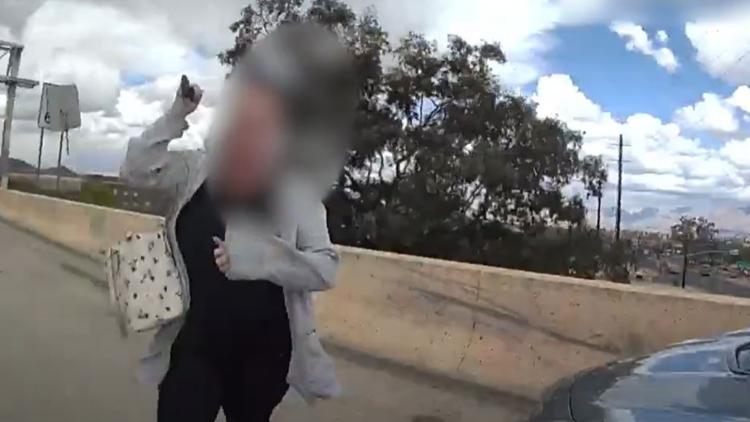 Video shows woman run at AZ trooper with knife before she is shot