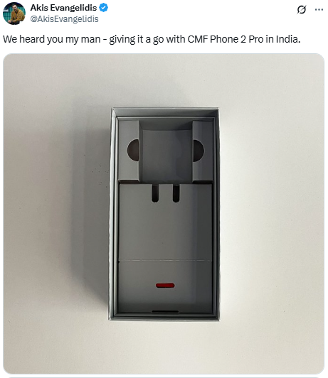 CMF Phone 2 Pro will come with a charger brick in India