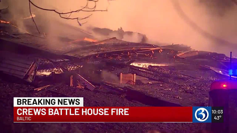 House collapses in Baltic fire, good Samaritan rescues man and 2 children