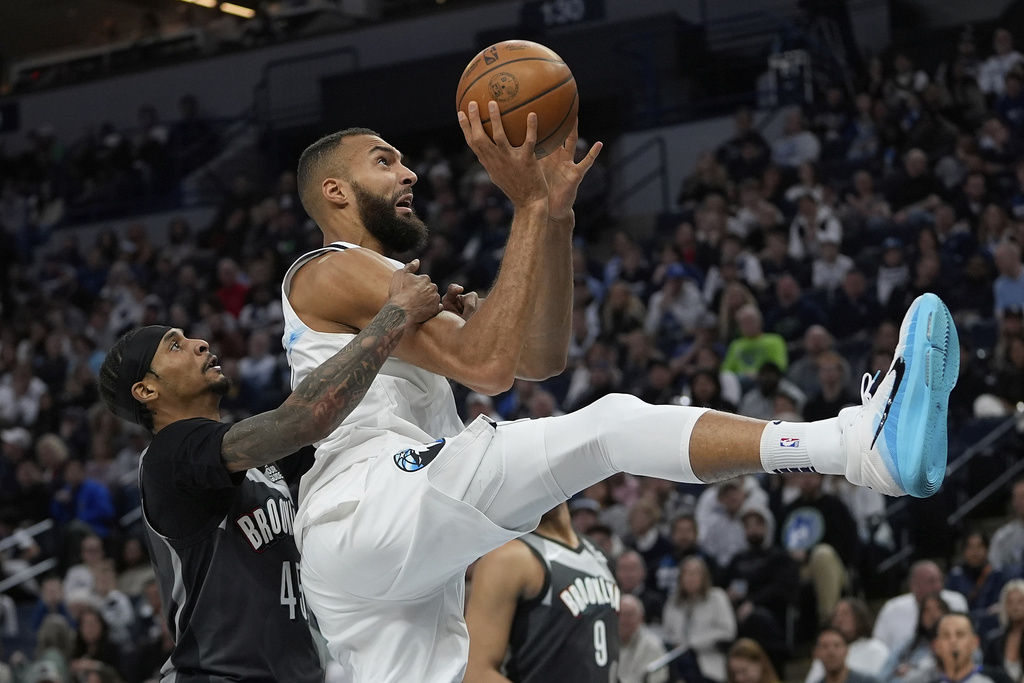 Timberwolves beat depleted Nets 117-91 behind Gobert's 35 points to ...