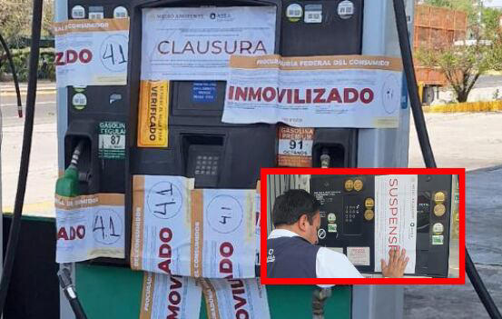 Clausuran 31 gasolineras en seis estados por vender litros incompletos y violar normas ambientales