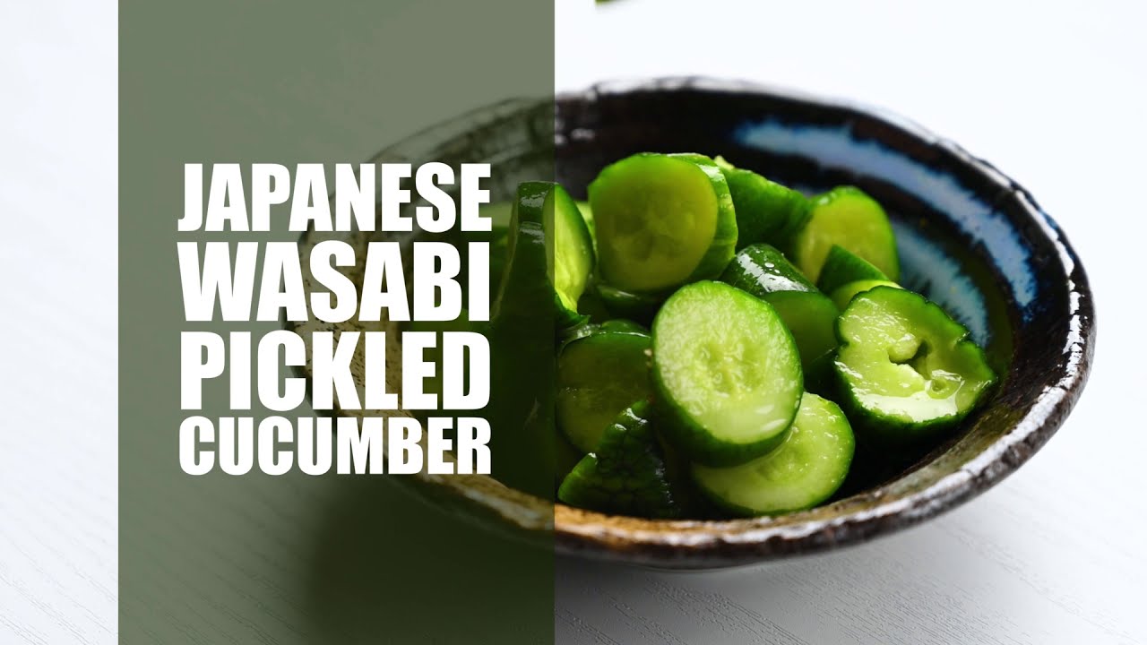 Quick & Easy Wasabi Pickled Cucumbers 🥒🔥 | Japanese Side Dish in Minutes!