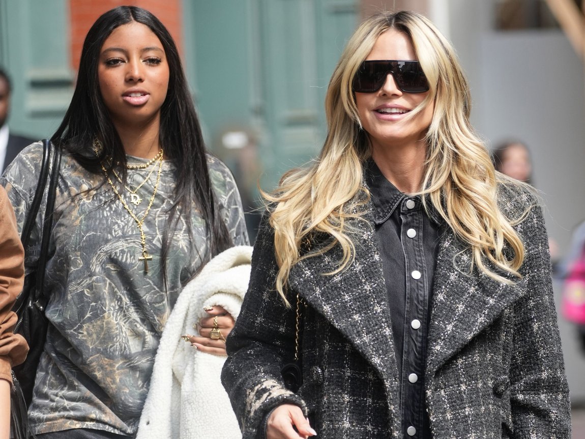 Heidi Klum gives spontaneous street interview with daughter Lou