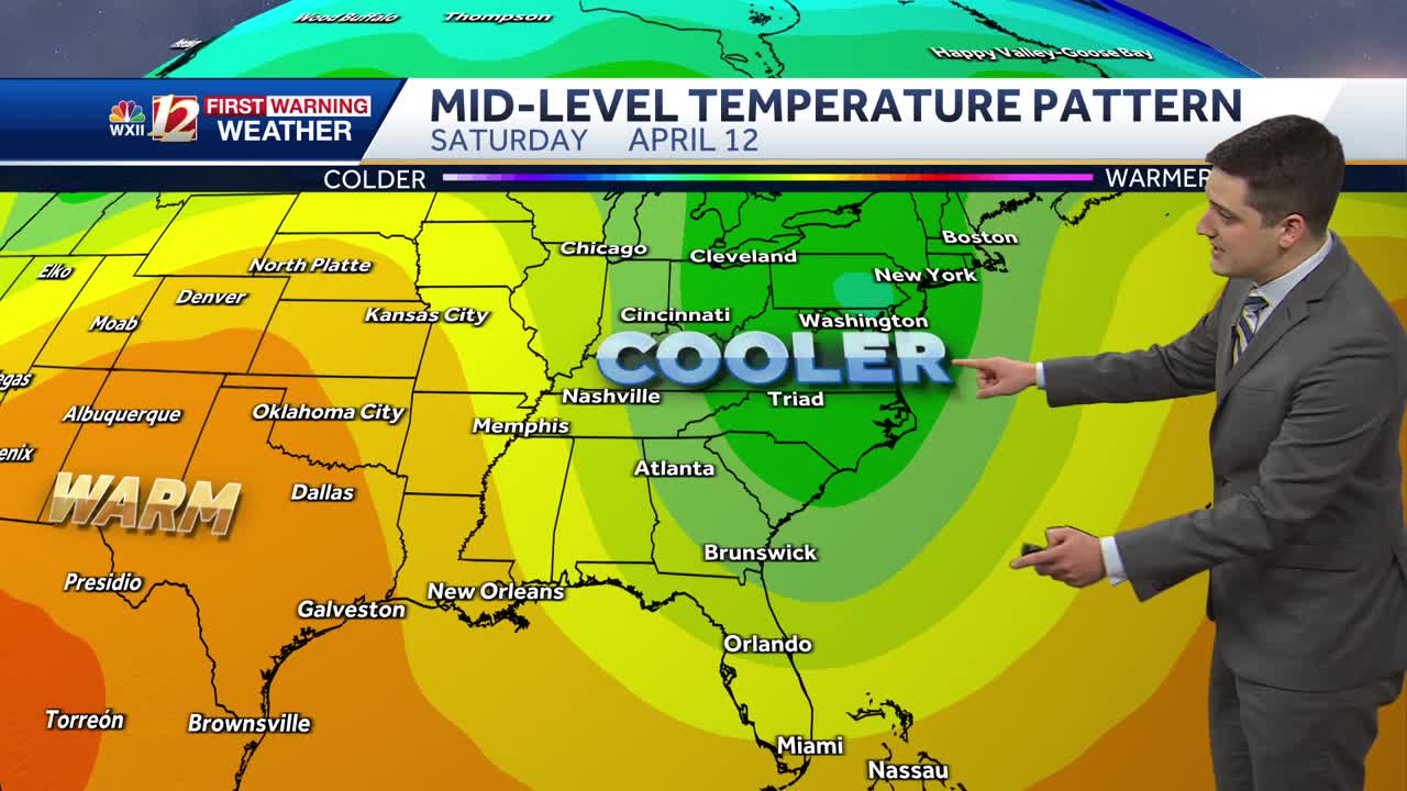 Cool & breezy Saturday, patchy frost possible Sunday AM