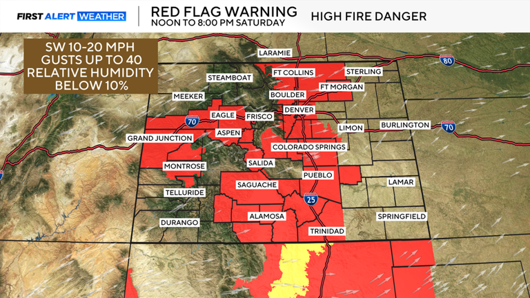 High fire danger for Denver metro area and Front Range of Colorado