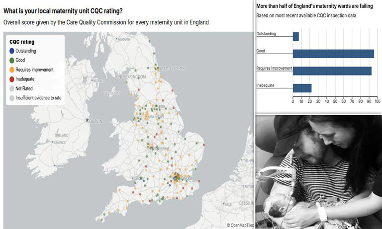 England's worst maternity units named and shamed in interactive map