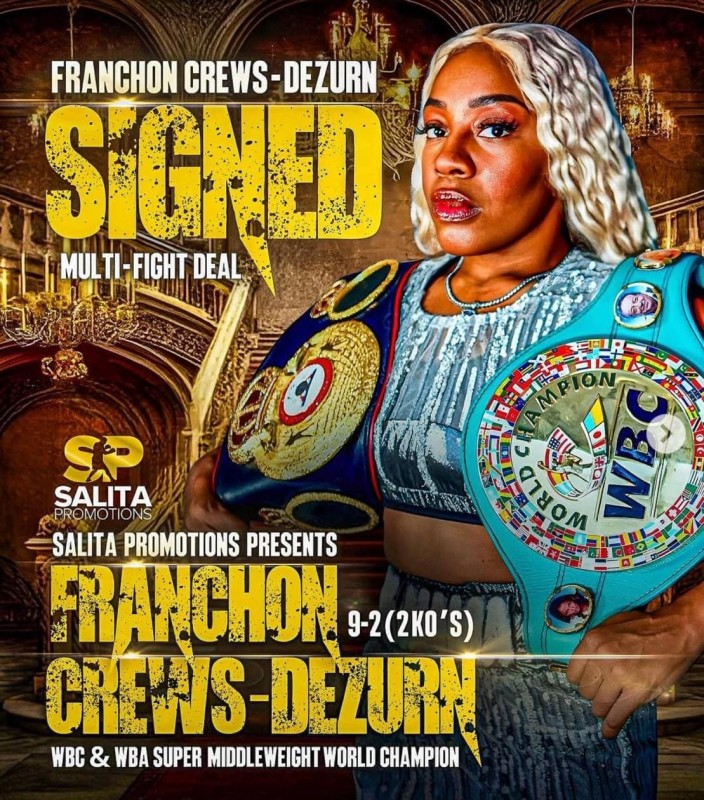 Championship Boxer Franchon Crews-Dezurn Secures Promotional Deal