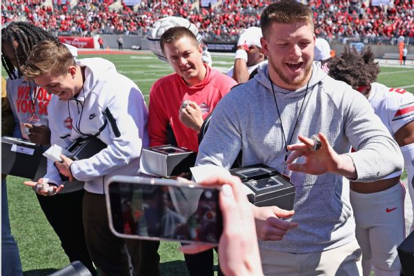 Ohio State unveils rings for winning College Football Playoff