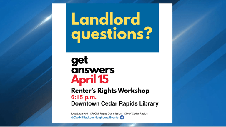 Renter's rights workshop to focus on landlord accountability in Cedar ...